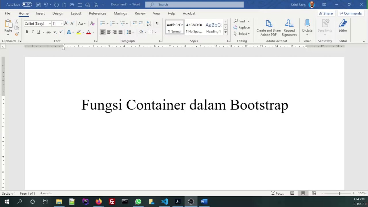 Fungsi Container dalam Bootstrap - YouTube