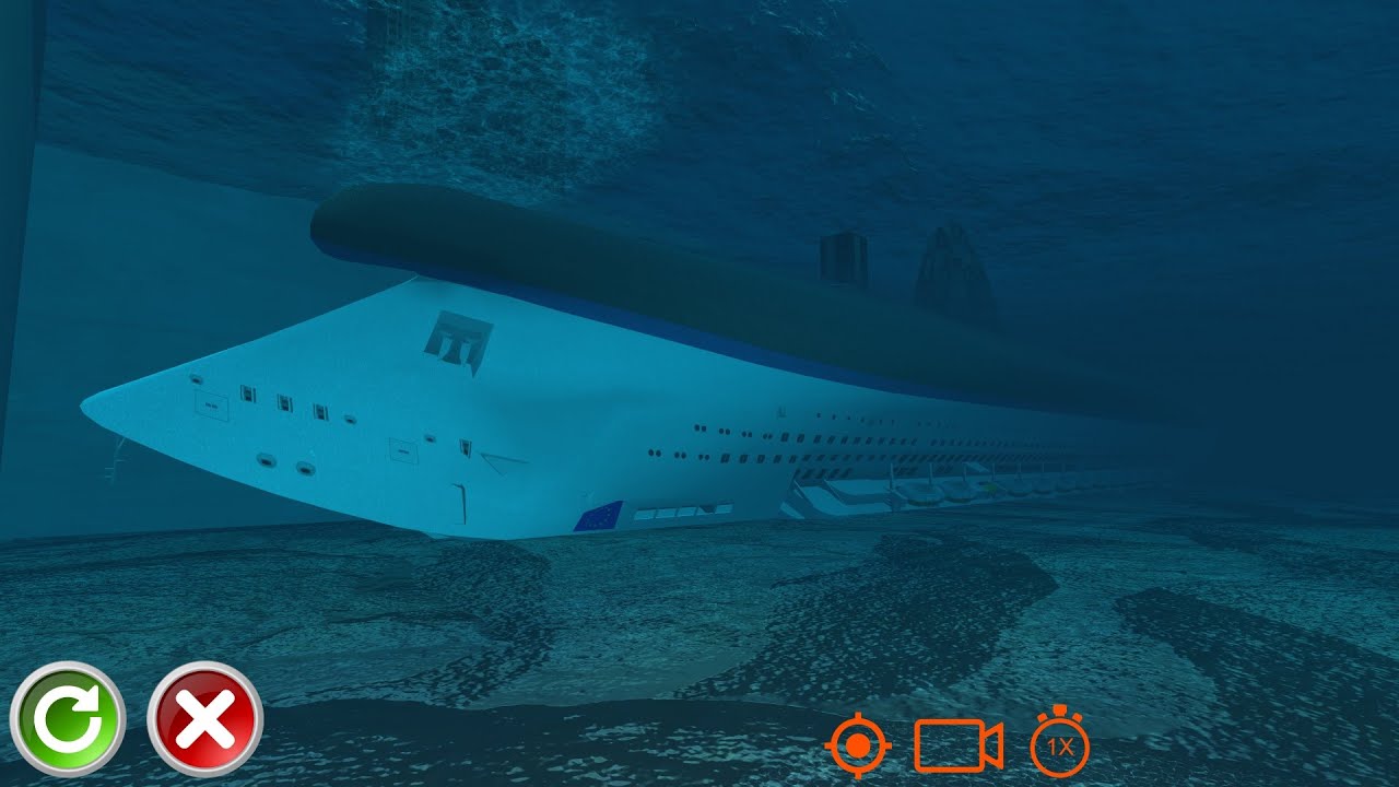 Cruise ship sinks and capsizes - Cruise Ship Handling - YouTube