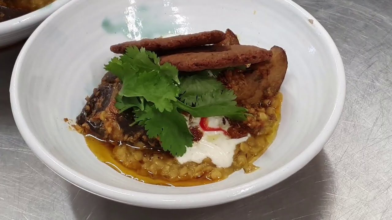 COOK at HOME - Aubergine, peanut, cumin yoghurt, tarka dahl, tarka oil ...
