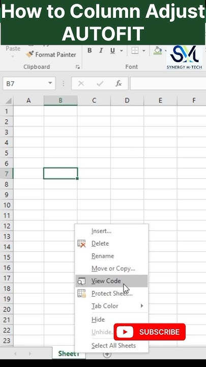 Auto Columns Adjust in Excel #Shorts #youtubeshorts #synergymtech - YouTube