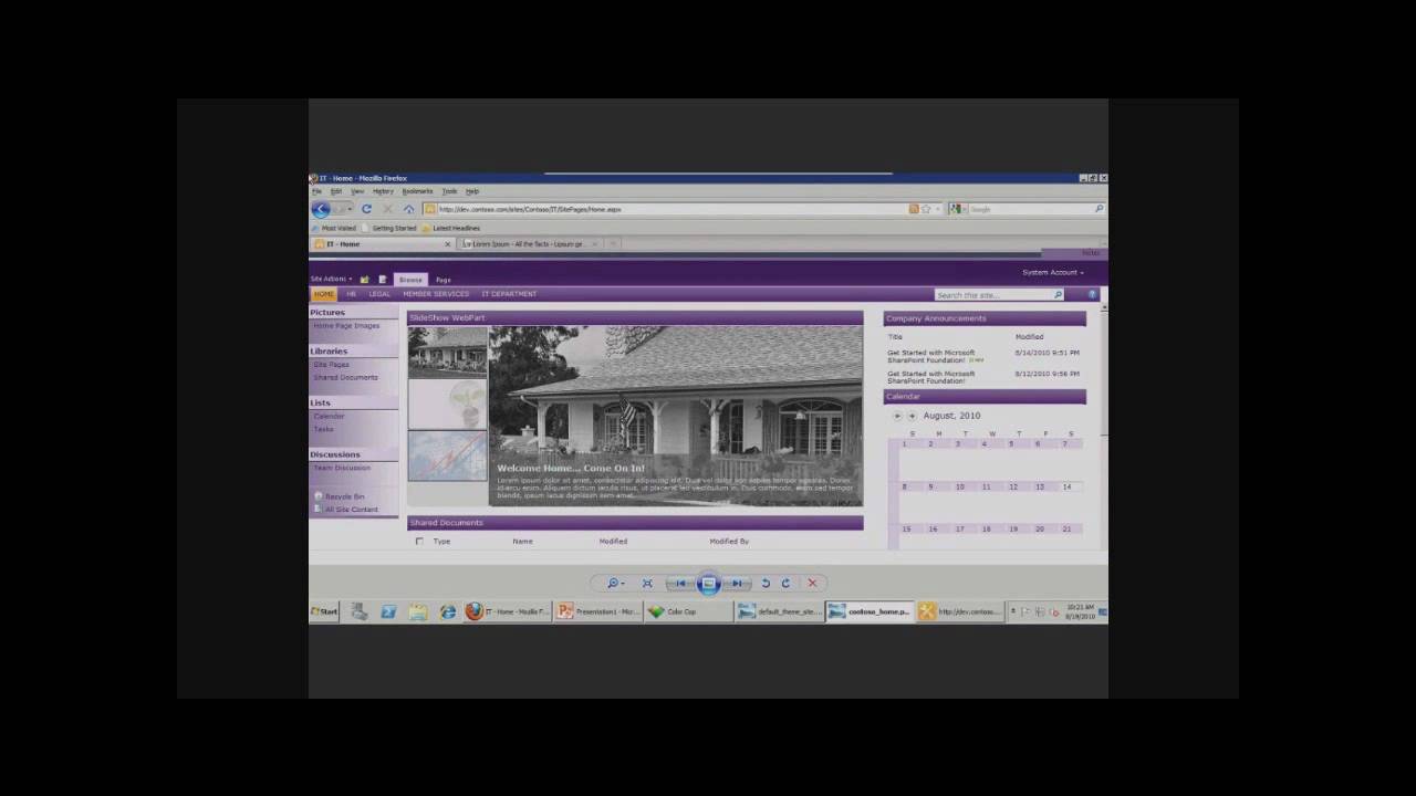 Awesome SharePoint 2010 Home Page Within 30 minutes part 1/3 - YouTube