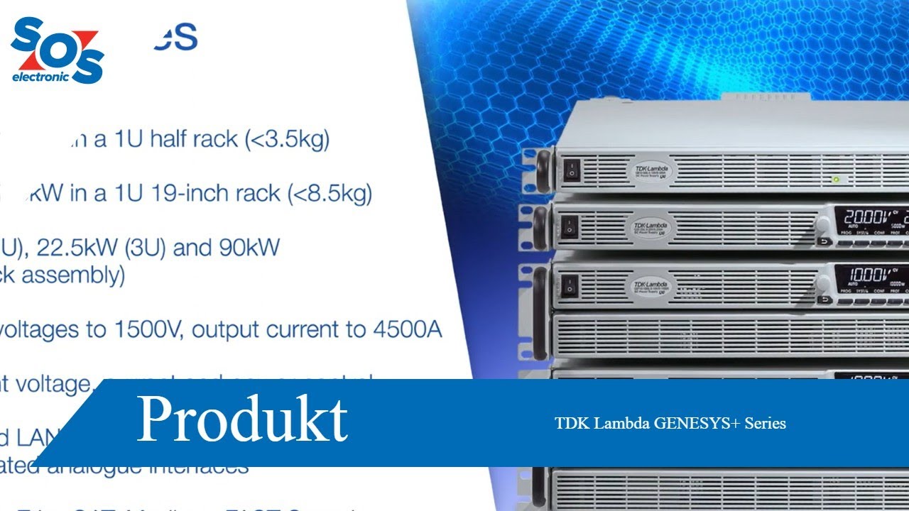 TDK Lambda GENESYS+ Series | SOS electronic - YouTube