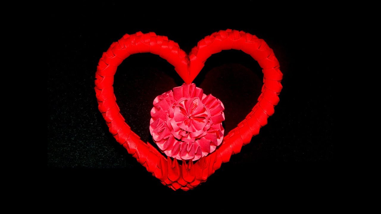3D Origami Heart tutorial 1 || DIY paper Heart - YouTube