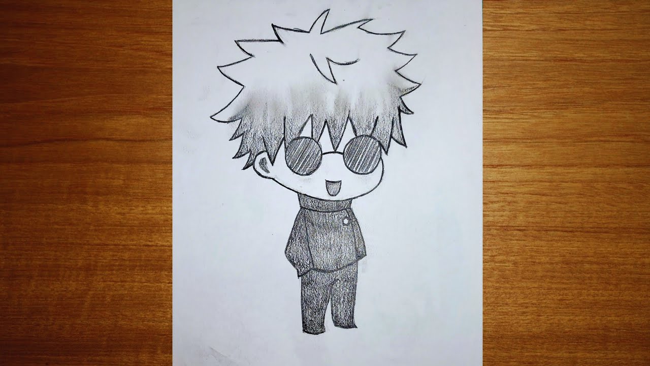 How to draw Satoru Gojo Chibi | Jujutsu Kaisen | Step by step - YouTube