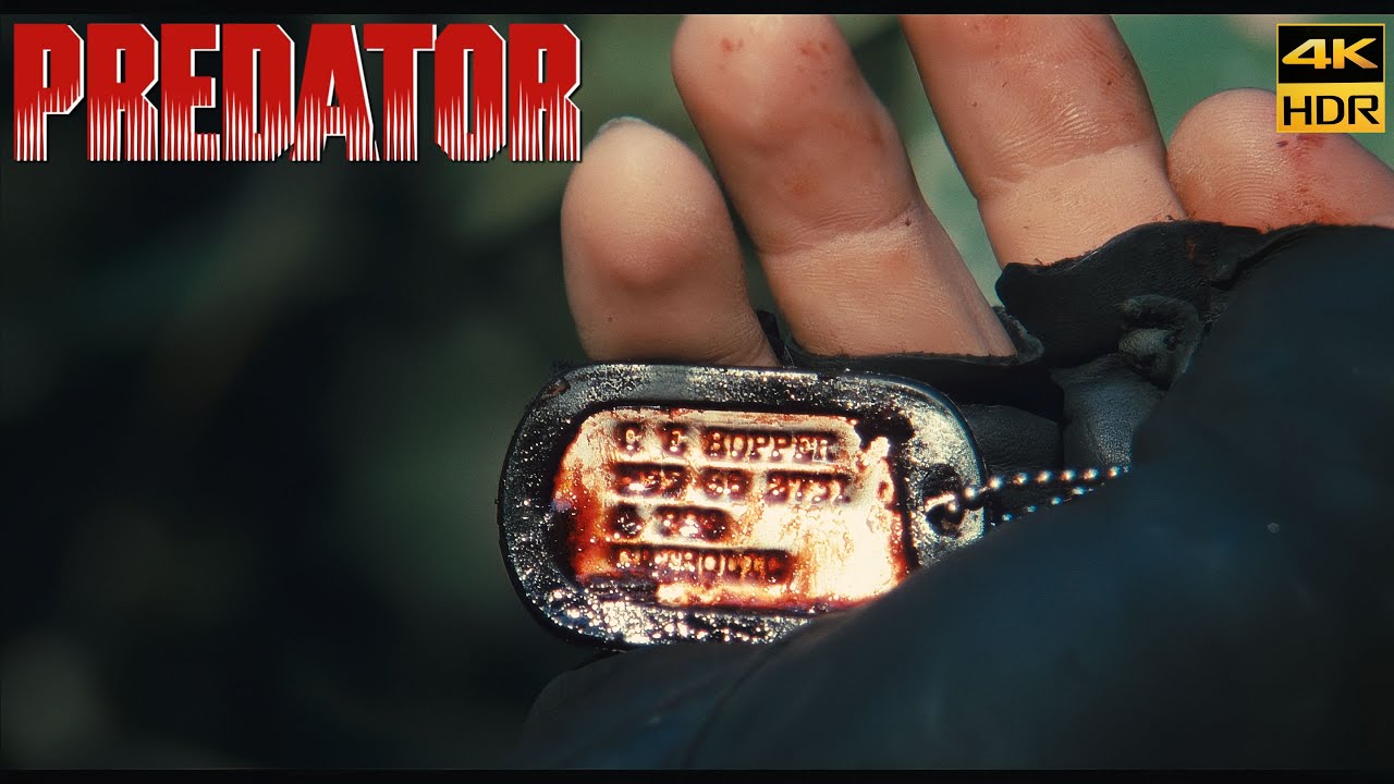 Predator (1987) Jim Hopper Movie Clip 4K HDR10+ Kodak 2383 D55 - YouTube