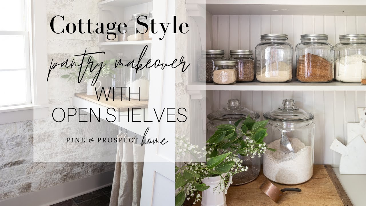 Cottage Style Pantry Makeover - YouTube
