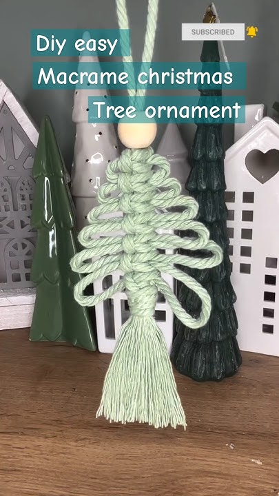 DIY macrame christmas tree tutorial | macrame christmas ornament | easy ...