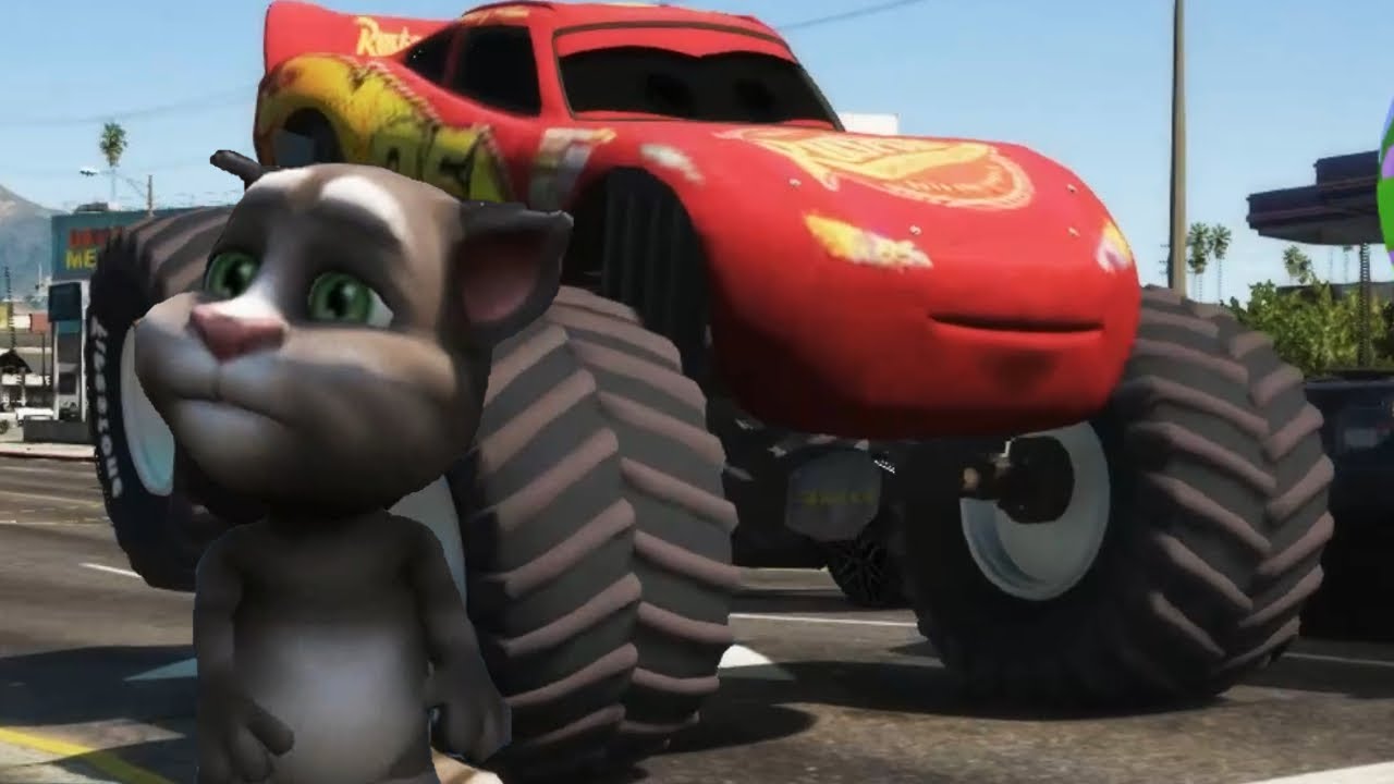 El Gato TOM Y RAYO MCQUEEN en GTA V, RESCATE DE RAYO MCQUEEN, My ...