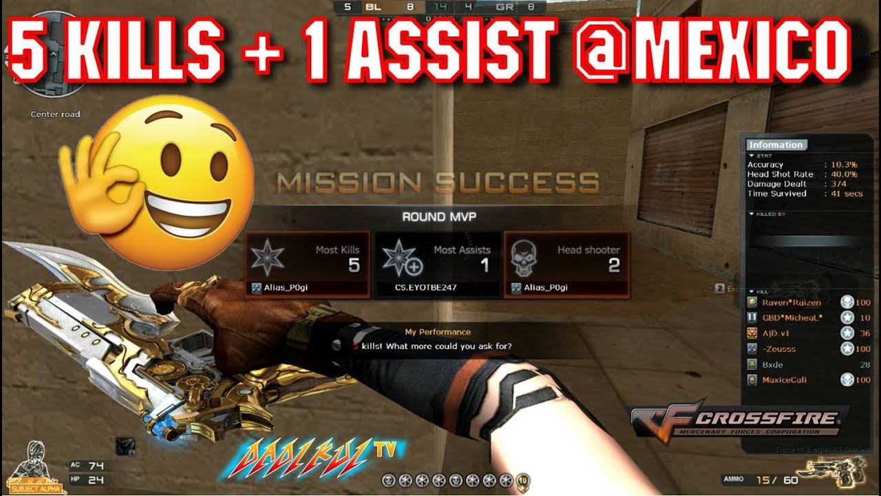 5 Kills + 1 Assist @Mexico! CrossFire Ph! - YouTube