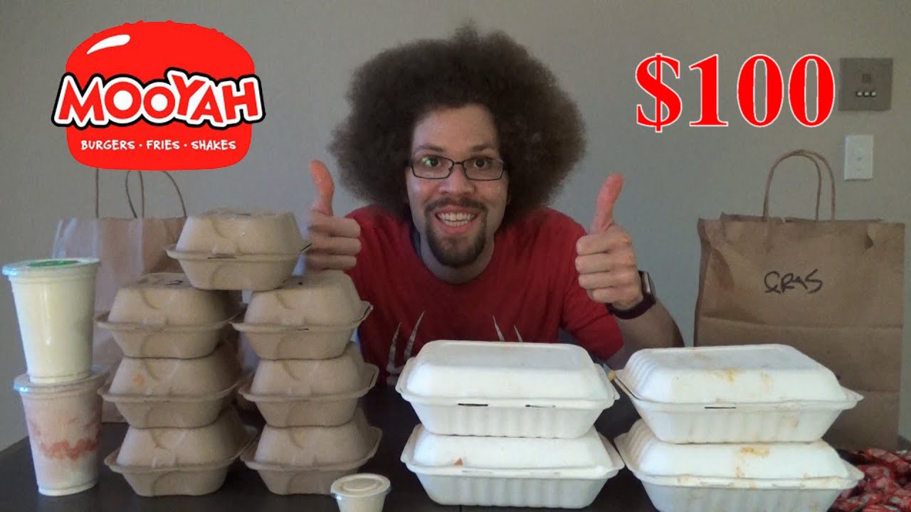 Mooyah $100 Ultimate Menu Challenge l Burger Fries & Shakes l 12,000 ...