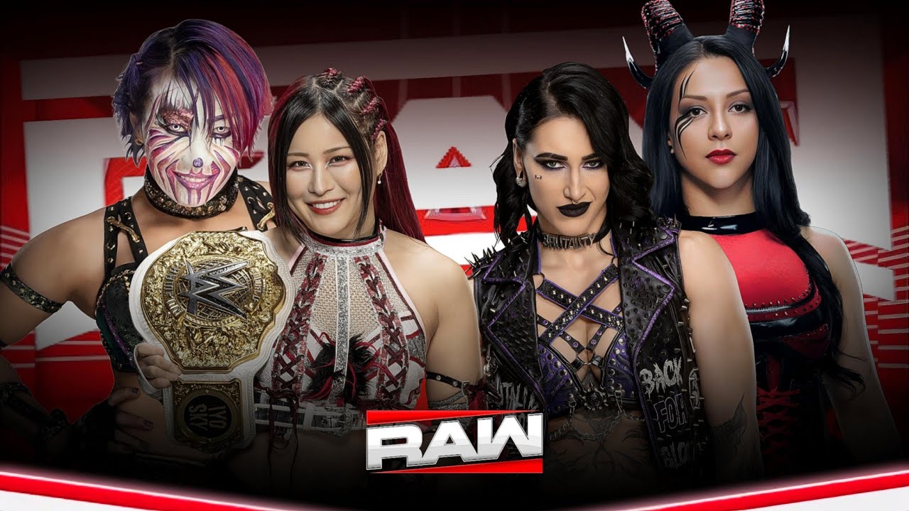 Iyo Sky & Asuka vs Rhea Ripley & Stephanie Vaquer Full Match WWE RAW ...