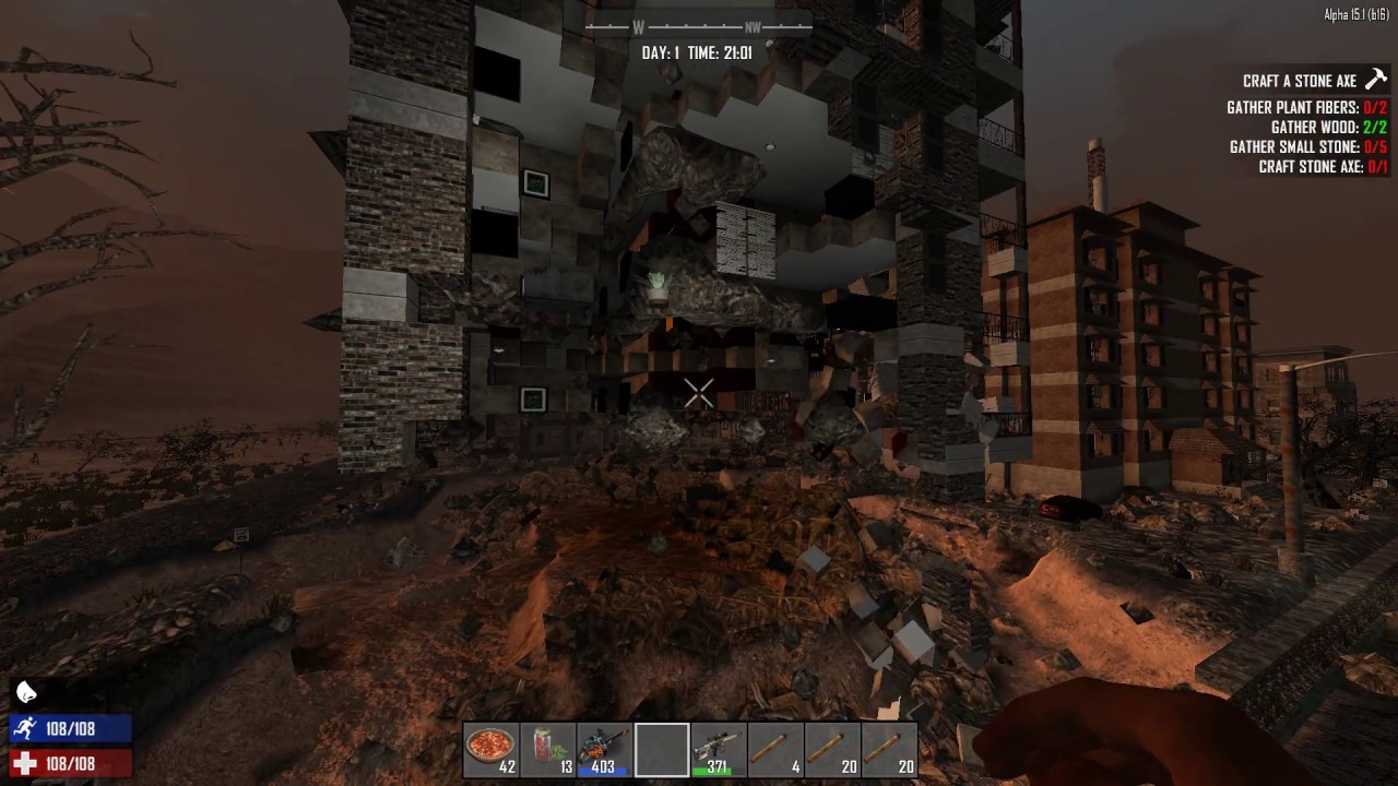 7dtd TnT breaking buildings - YouTube