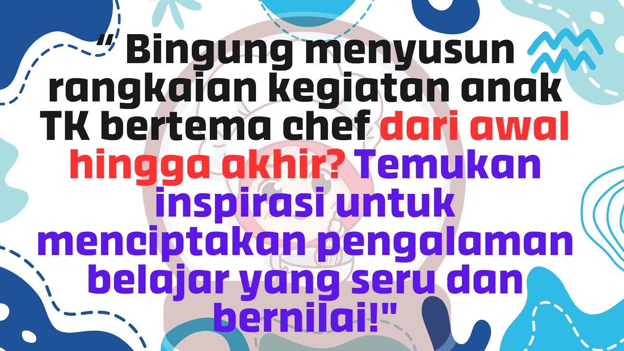 TEMA PROFESIKU DAN SUB TEMA CHEF / KOKI - KEGIATAN P5 - YouTube