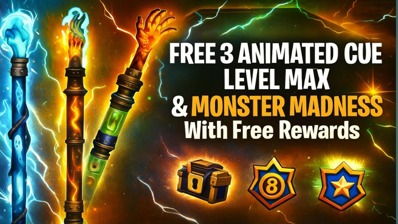 🎱 Monster Madness Event | Free 3 Animated Cues (Level Max) + Free ...