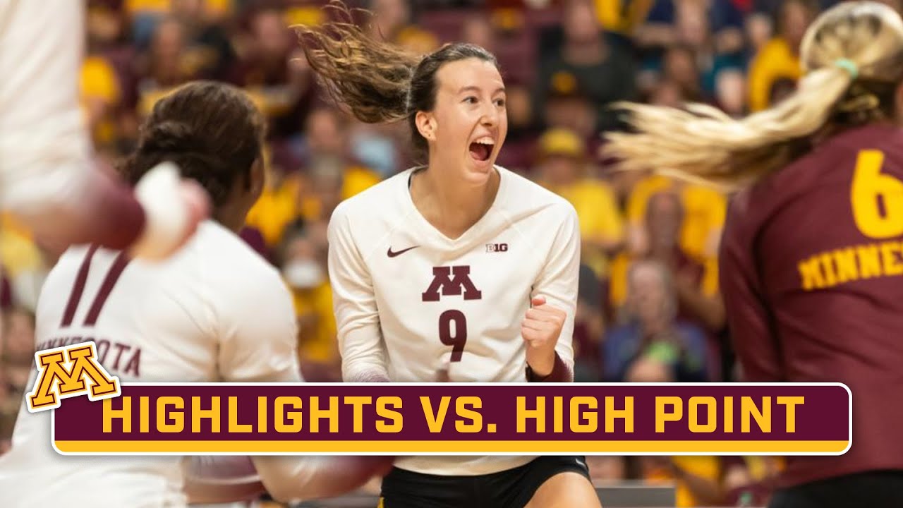 High Point at Minnesota | Highlights | Big Ten Volleyball | Sept. 14 ...