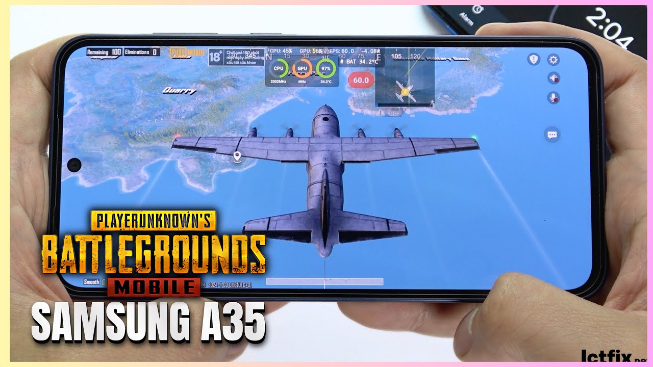 Samsung Galaxy A35 PUBG Mobile Gaming test Update | Exynos 1380, 120Hz ...