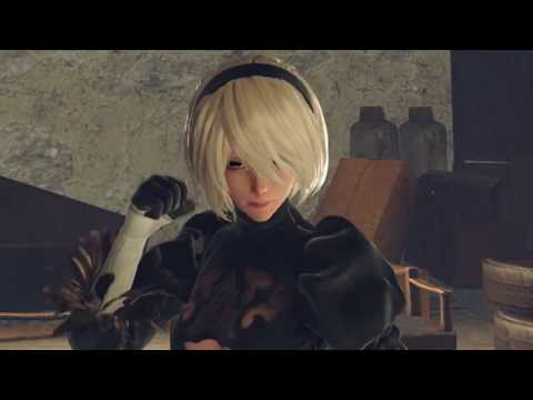 NieR: Automata - 2B has (some) facial animations in game