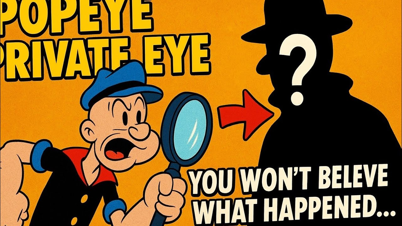 “Popeye Private Eye Popeye (1954) | Detective Funny Cartoon | Vintage ...