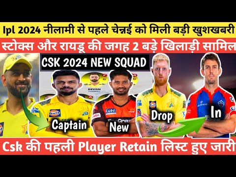 Ipl 2024 Csk new player list | Ipl 2024 Csk retain player list | Csk ...