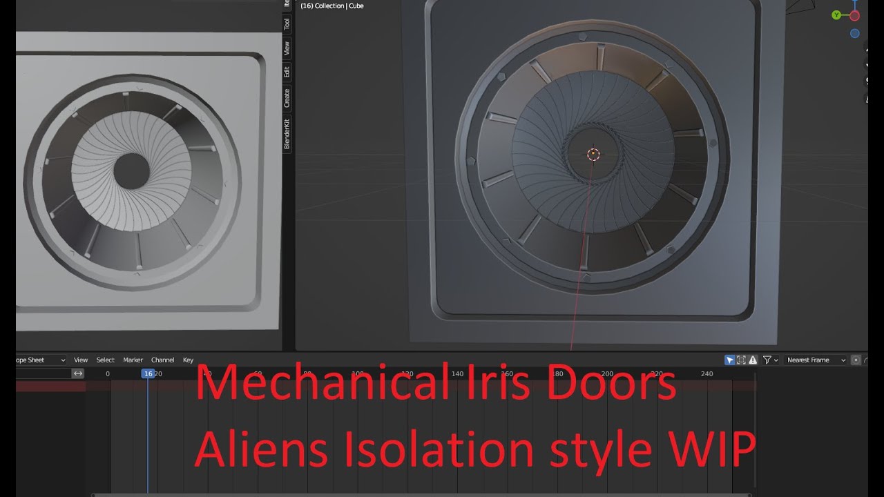 Alien Isolation Mechanical Iris Doors WIP - YouTube