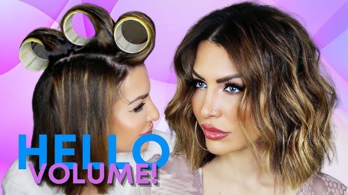 Easy Hair Rollers Tutorial Salon Blowout At Home, 49% OFF