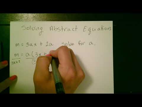 Solving Abstract Equations - YouTube