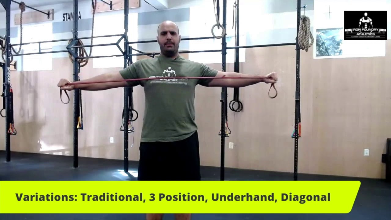 Band pull-apart variations - YouTube