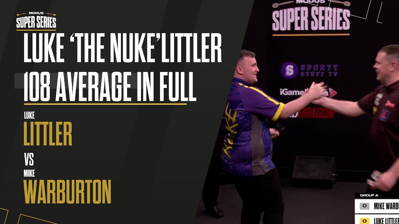 Luke 'The Nuke' Littler beats Mike Warburton with an INCREDIBLE 108 ...