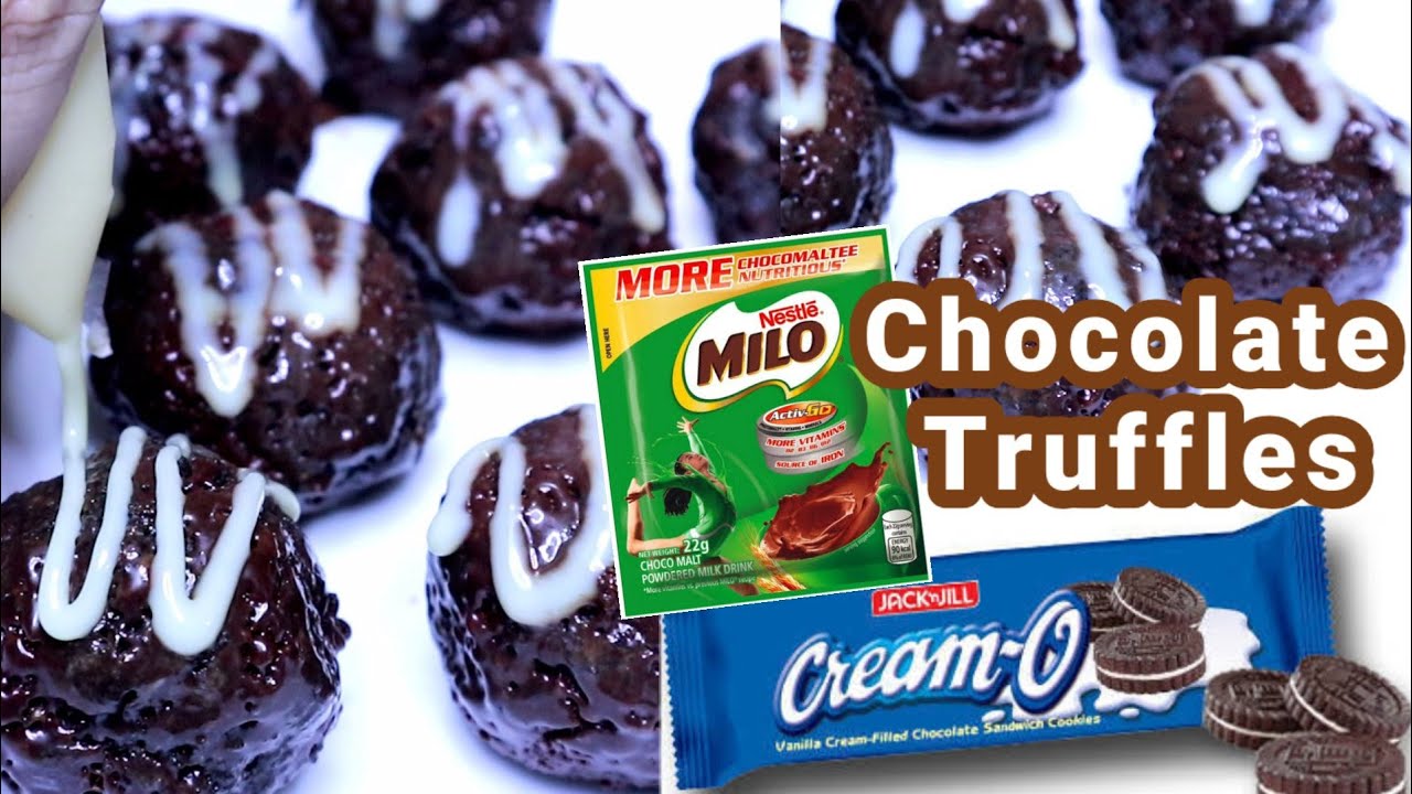 How To Make Chocolate Truffles (Milo Cream-O Easy Recipe) - YouTube