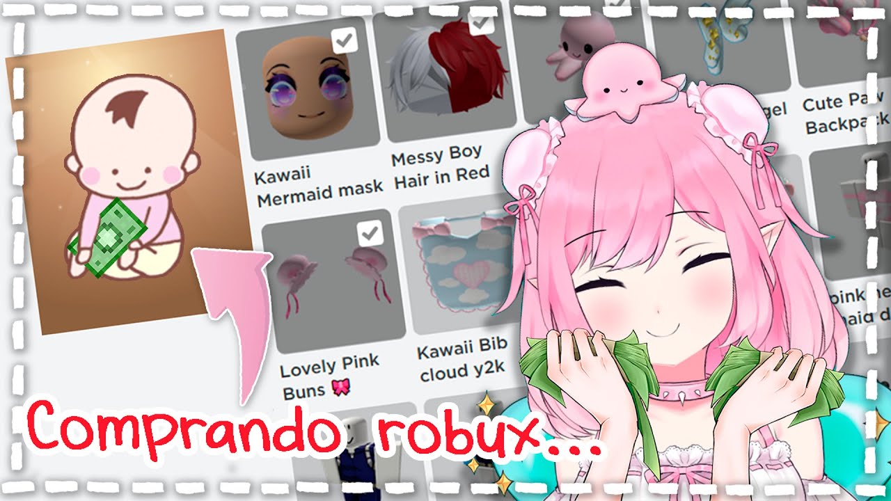 LE COMPRO ROBUX POR PRIMERA VEZ A MI BEBE DE 6 MESES 🥰 CREANDO SKIN DE ...