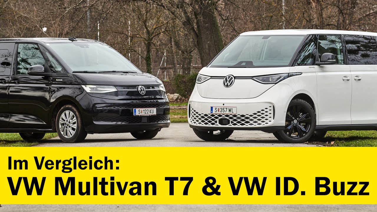 Vergleichstest: VW Multivan T7 & VW ID. Buzz | ÖAMTC auto touring - YouTube
