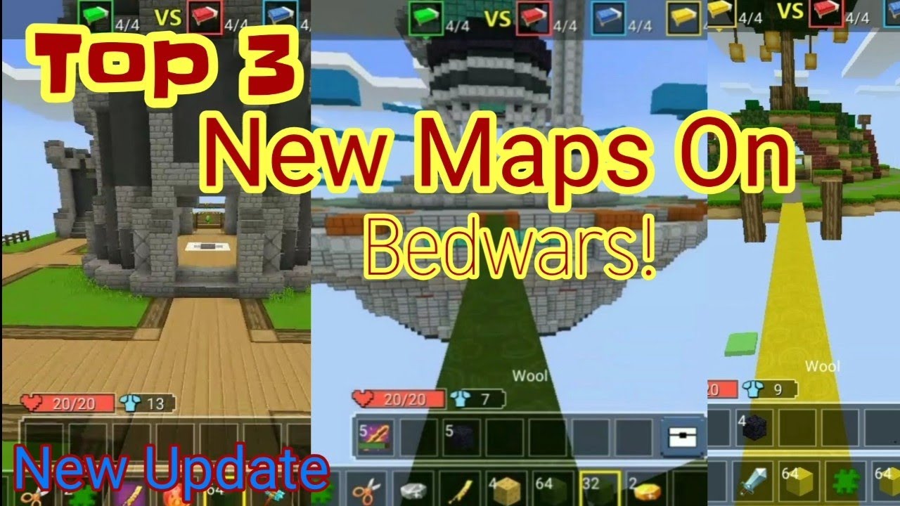 Top 3 New Maps On Bedwars 😱😱 - Blockman go Bedwars | Castle map | Cyber ...