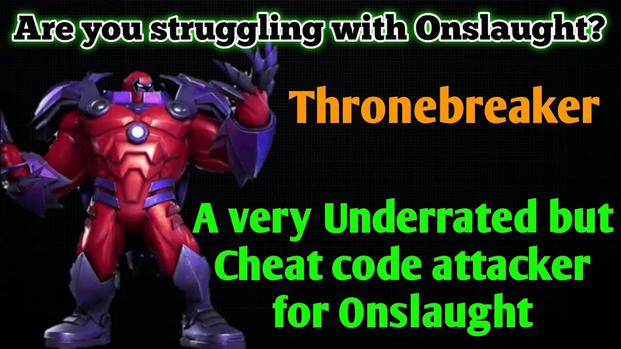 A Cheat Code for Onslaught boss/ Thronebreaker/ Cavalier MCOC - YouTube