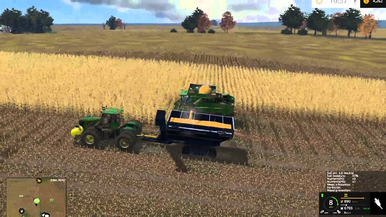 Farming Simulator 2015: Windchaser John Deere Corn Harvest - YouTube