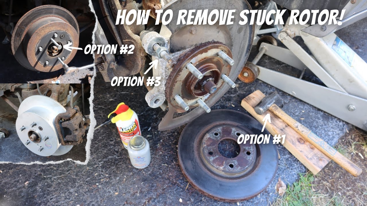 How to Remove a Stuck Brake Rotor | 3 Options Guaranteed to Work! - YouTube