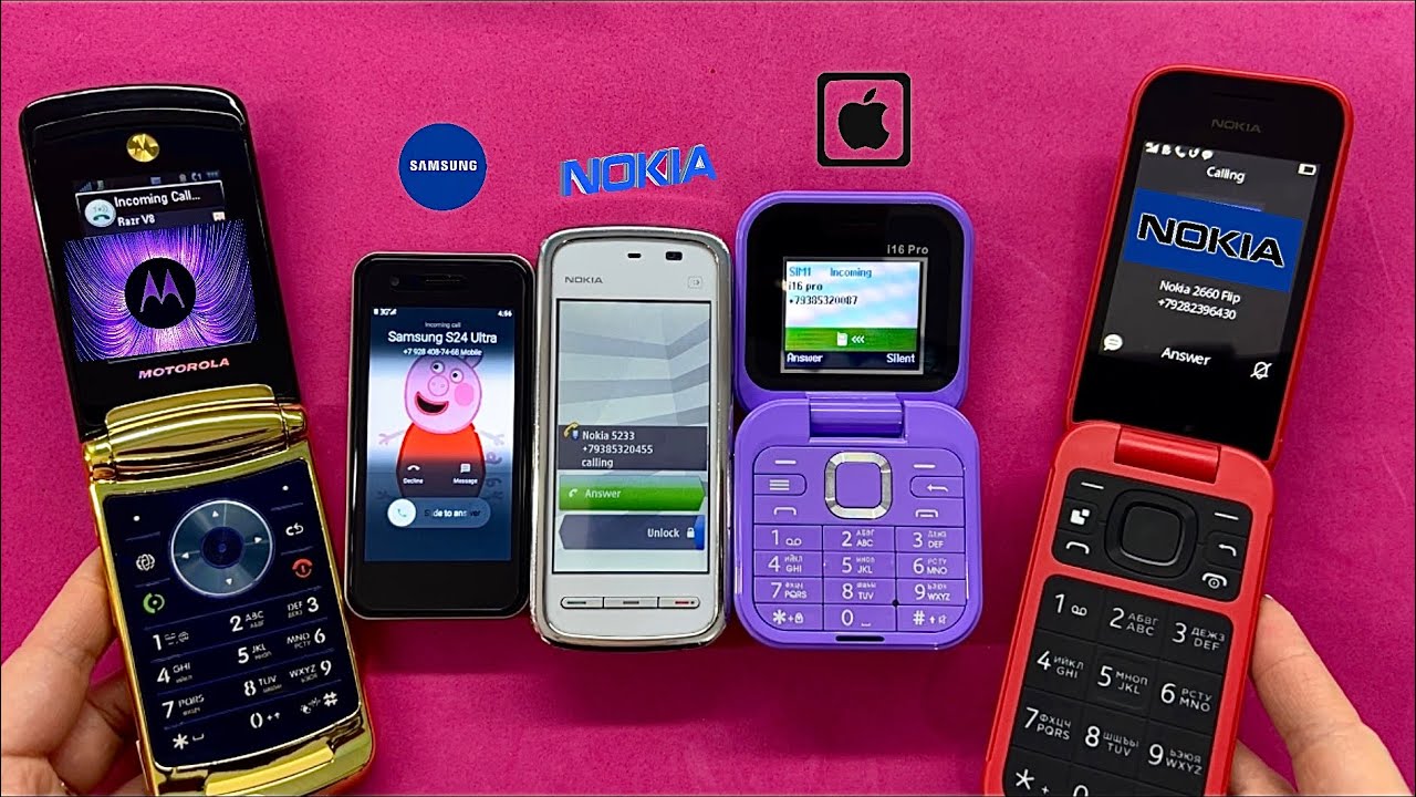 Mobile ringtones on Samsung Galaxy S24 Ultra + Nokia 5233, 2660 + I16 ...