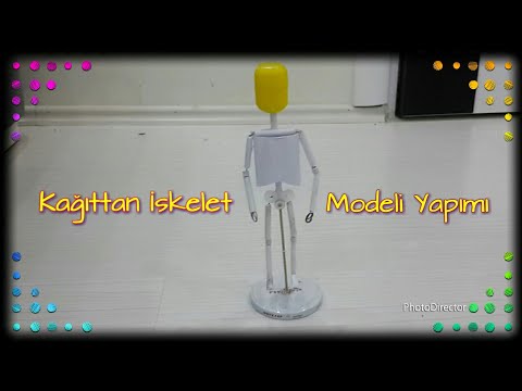 Kağıttan İskelet Modeli Yapımı 3 D El Ayak Hareket ediyor ( Paper Skeleton Model )