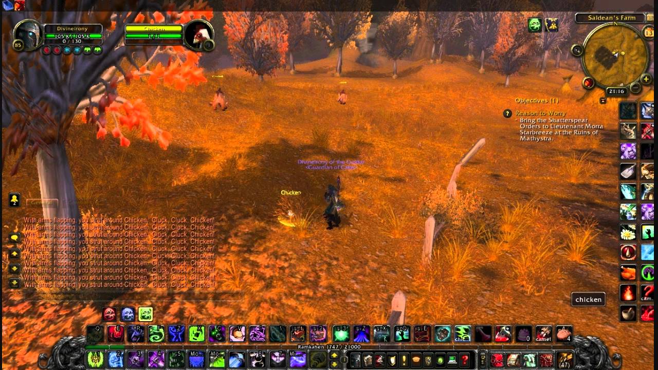 World Of Warcraft How To Pets Westfall Chicken - YouTube