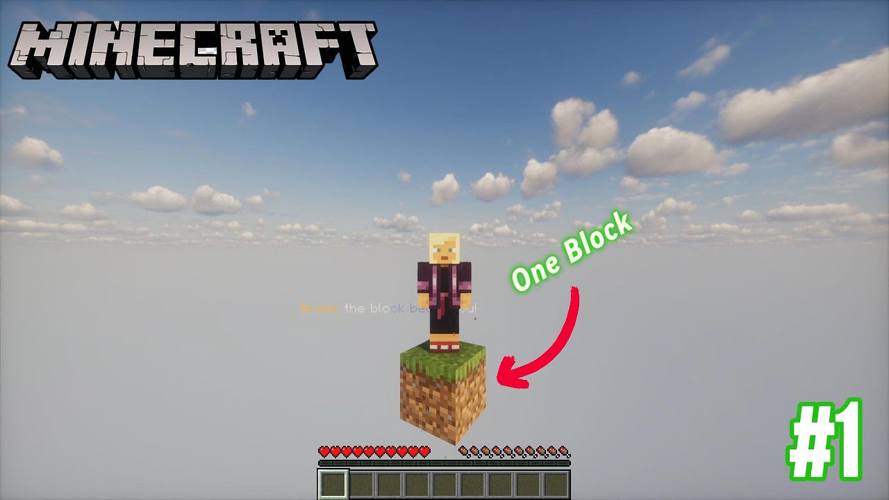World with only one block || Minecraft #1 - YouTube