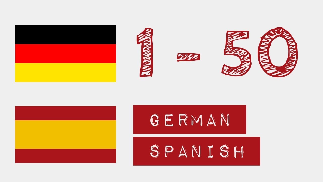 Números de 1 a 50 - alemán - Español - YouTube