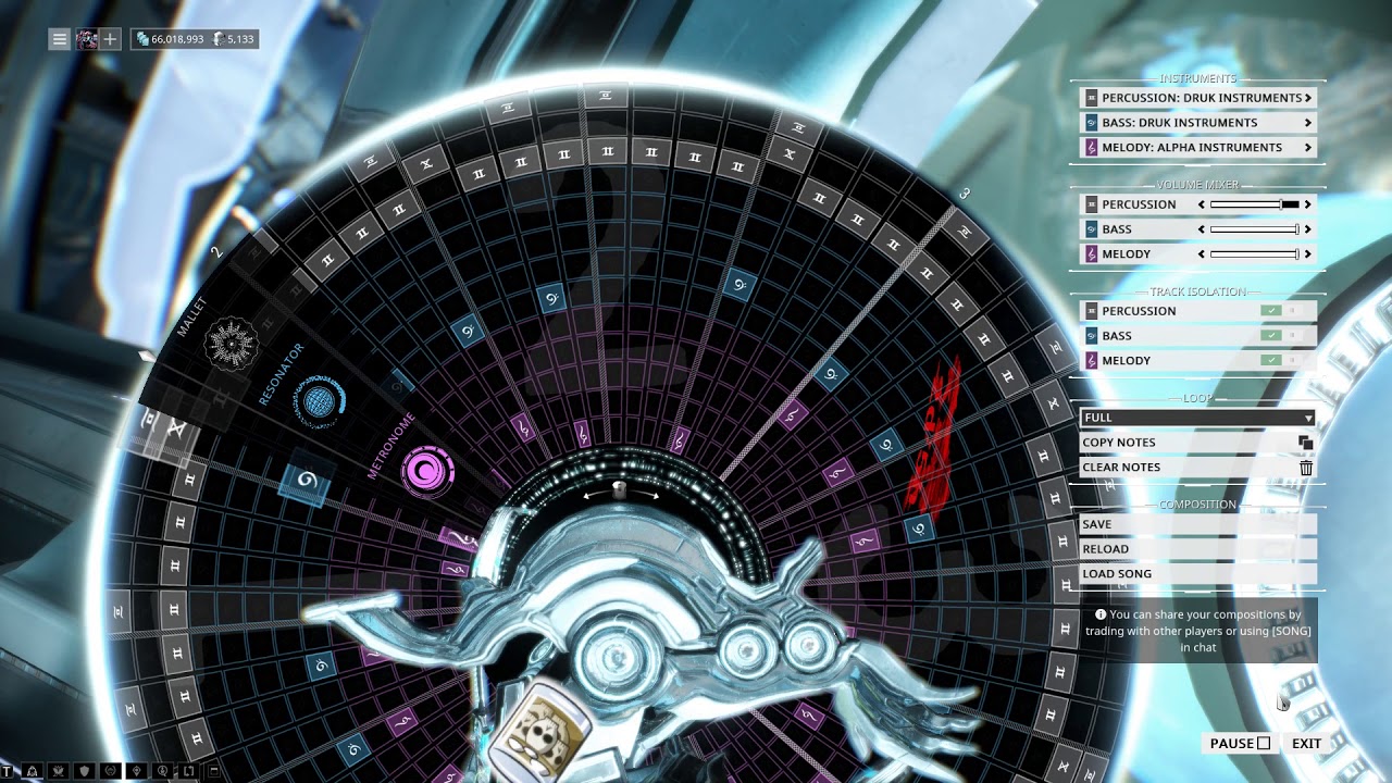 Warframe Mandachord: World's End Dancehall (Project DIVA F, Hatsune ...