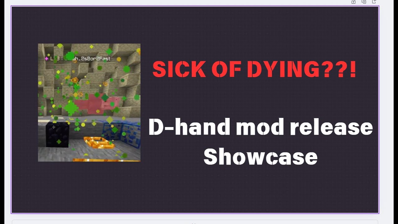 D hand MOD RELEASE PREVIEW. Cpvp ESSENTIALS MOD - YouTube