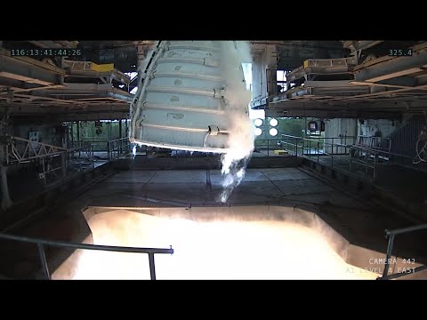 Watch an Artemis moon rocket engine gimbal in hot fire test