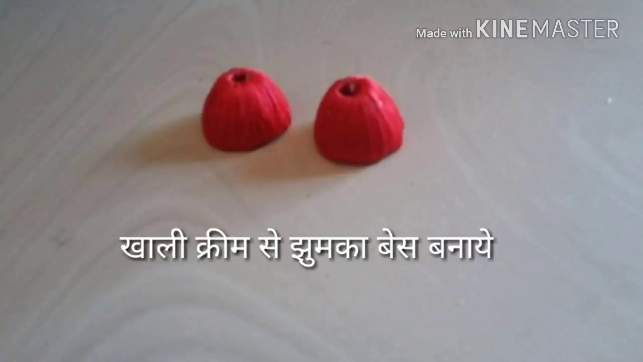 DIY jhumka base from empty cream/toothpaste... - YouTube