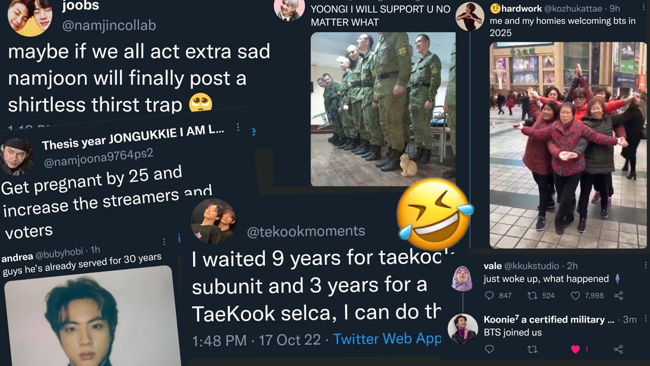 bts armys memes after hearing bts joins military 😂😭 - YouTube