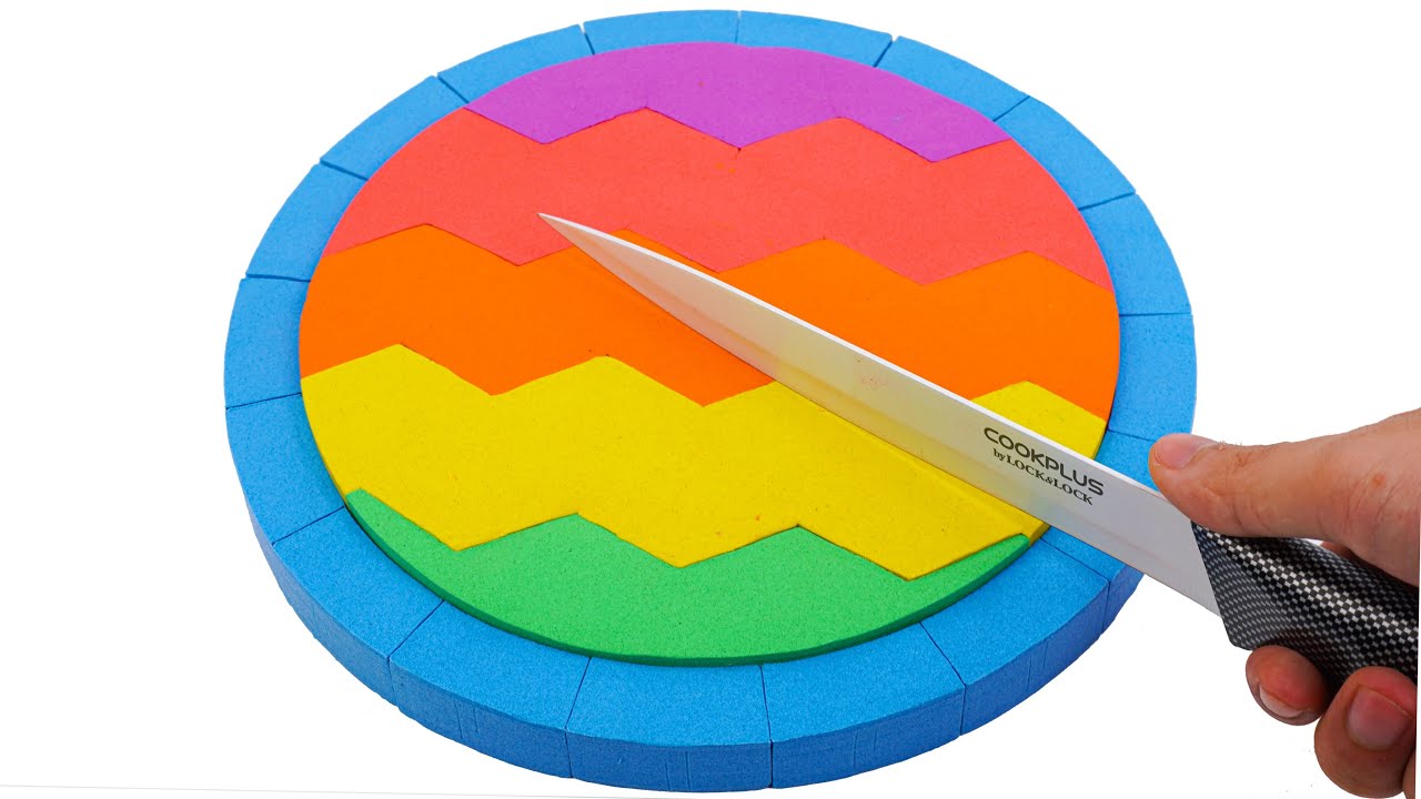 Satisfying Video l How To Make Sun Cake With Kinetic Sand Cutting ASMR ...