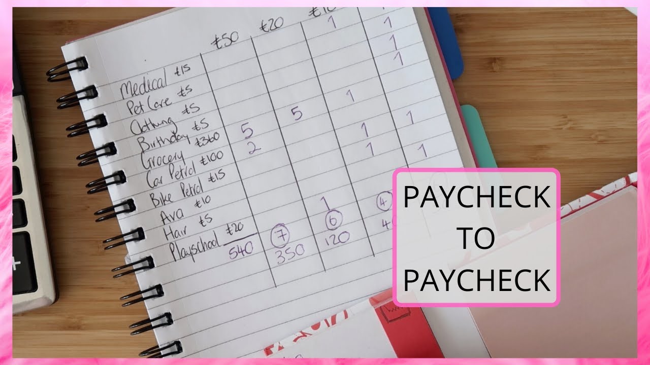 WEEKLY PAYCHECK TO PAYCHECK BUDGET | CASH ENVELOPE STUFFING - YouTube