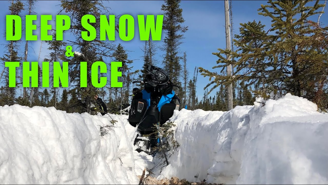 Deep Snow & Thin Ice - Sledding in Swamps - YouTube