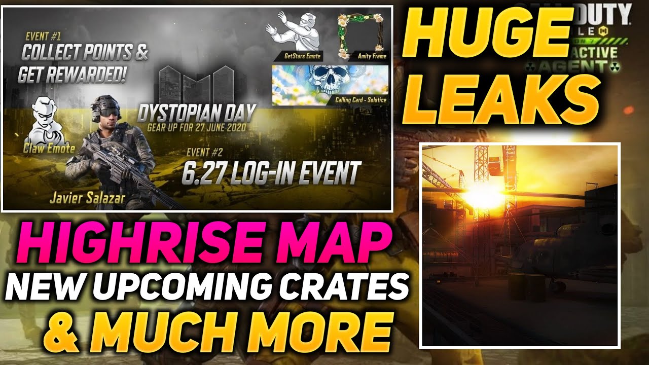 Call of duty mobile New Season 8 Leaks, Highrise map, Upcoming Crates ...