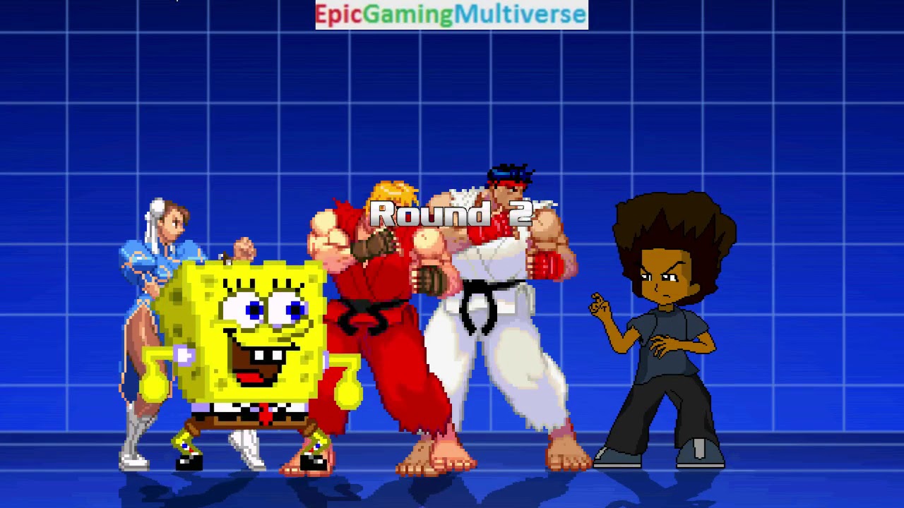 SpongeBob SquarePants And Street Fighter Characters VS Huey Freeman In ...